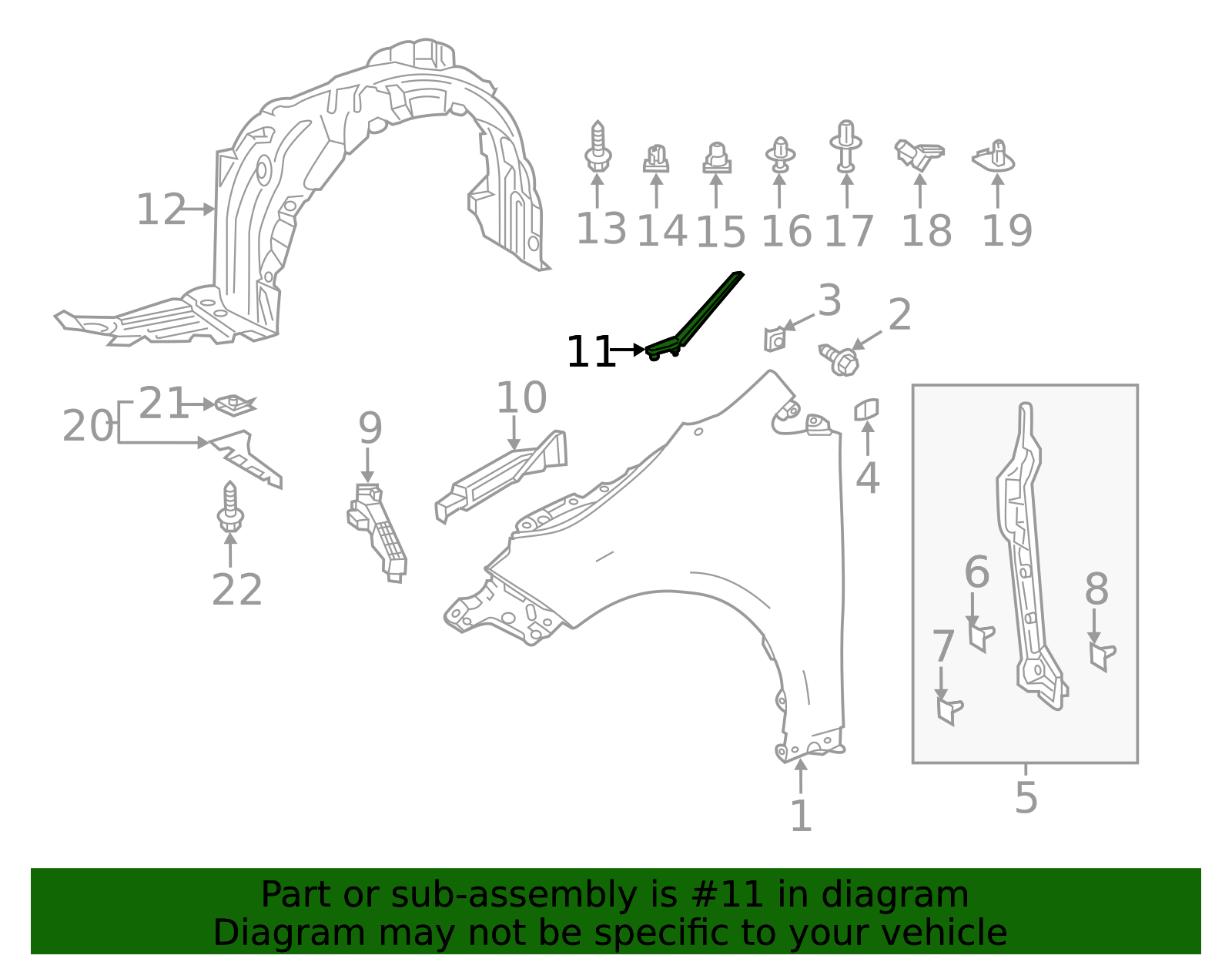 2019-2025 Toyota 2019-2024 Toyota - Fender Protection Film 53824-02180 ...