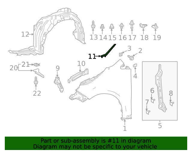 53823-02180 - Fender Protection Film - 2019-2024 Toyota | OEM Genuine ...