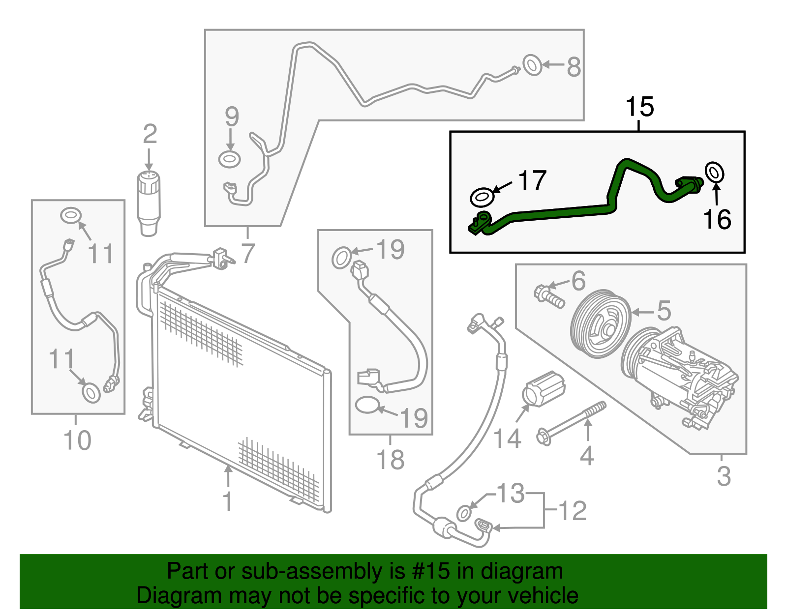 YF-37299 - Motorcraft™ A/C Pipe - 2014-2017 Ford Fiesta | Lasco Auto Parts