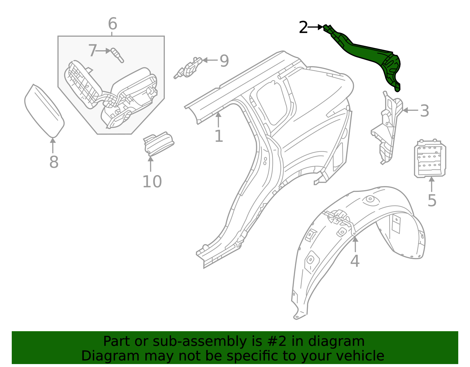5301J909 - Upper Pillar - 2022-2024 Mitsubishi | Lasco Auto Parts