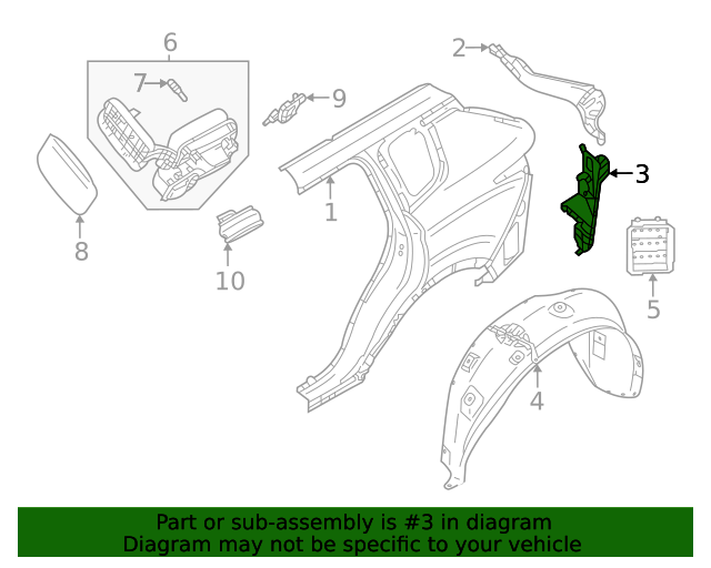 2022-2024 Mitsubishi Lower Pillar 5301J911 | Mitsubishi Parts Warehouse