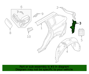 2022-2024 Mitsubishi Lower Pillar 5301J912 | Mitsubishi Parts Warehouse