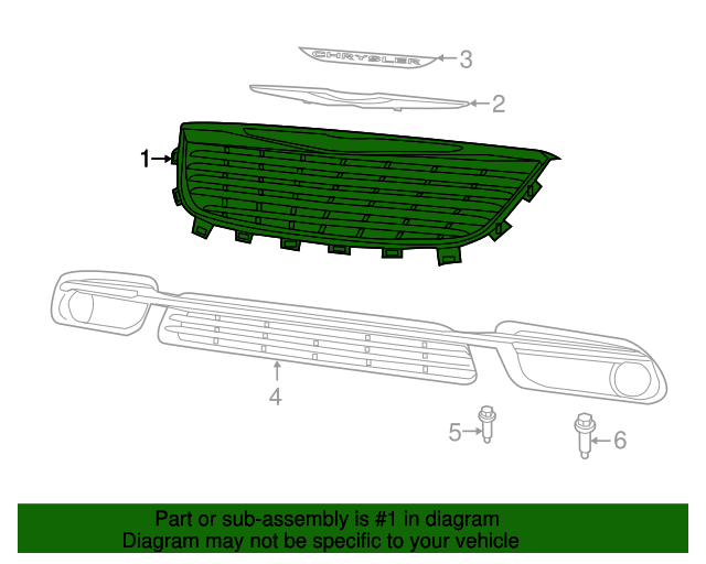2011-2016 Chrysler Town & Country Upper Grille 68100692AB | TascaParts.com