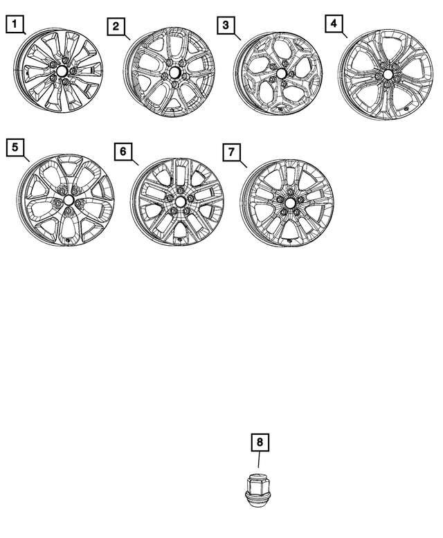 2022-2025 Chrysler Aluminum Wheel 68580437AA | QuirkParts