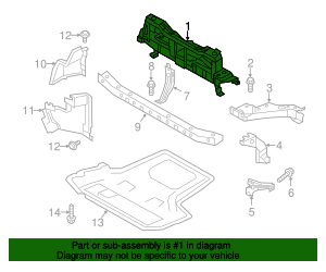 F2511-3LMMA - Radiator Support Tie Bar 2013-2021 Nissan NV200 ...