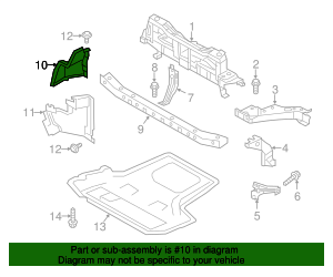 62821-3LM0A - Air Guide 2013-2021 Nissan NV200 | Nissan Parts ...