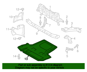 2013-2021 Nissan NV200 Center Shield 75890-3LN0A | Nissan Parts Plus