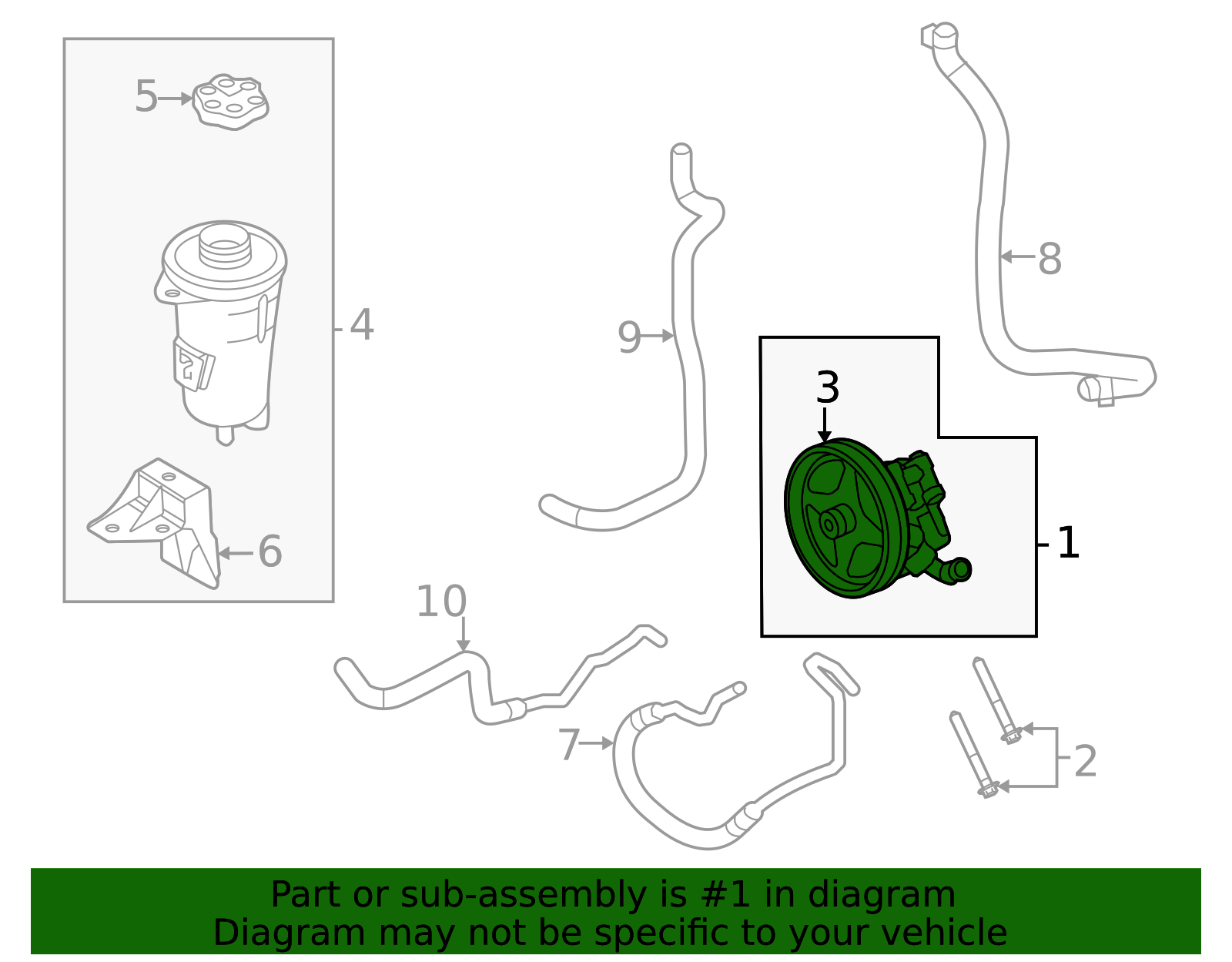 2024-2025 Ford E-350 Super Duty Power Steering Pump LC2Z-3A674-B ...