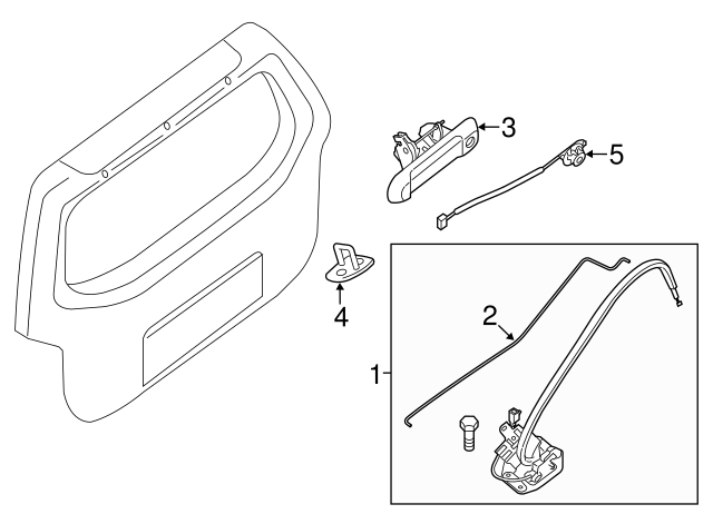2005-2015 Nissan Xterra Handle 90606-ZL80A | TascaParts.com