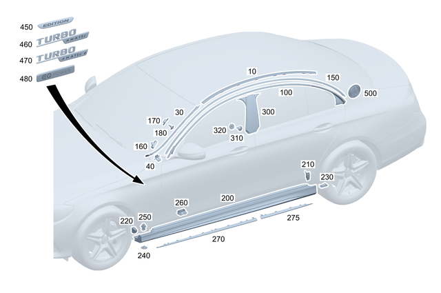 2020-2023 Mercedes-Benz Seal, Roof Frame 118-673-05-00 | Mercedes-Benz ...