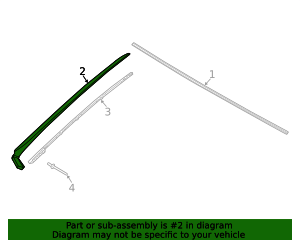 86130-L3000 - Outer Molding 2021-2024 Kia K5 | Kia.Parts Store