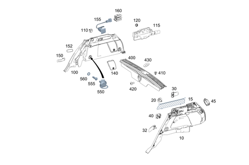 Luggage Compartment Covering for 2023 Mercedes-Benz GLE 350 | Mercedes ...