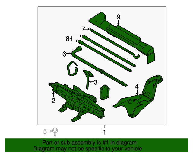 CL3Z-17080-C - Jack Assembly - Lifting - 2009-2014 Ford F-150 | OEM ...