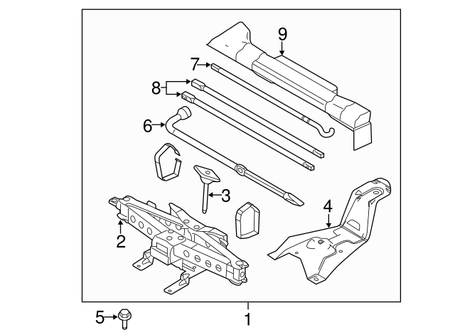 2009-2014 Ford F-150 Jack Assembly - Lifting CL3Z-17080-C | QuirkParts