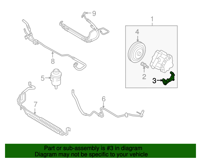 31216114 - Power Steering Pump Bracket - 2010 Volvo XC60 | My Swedish Parts