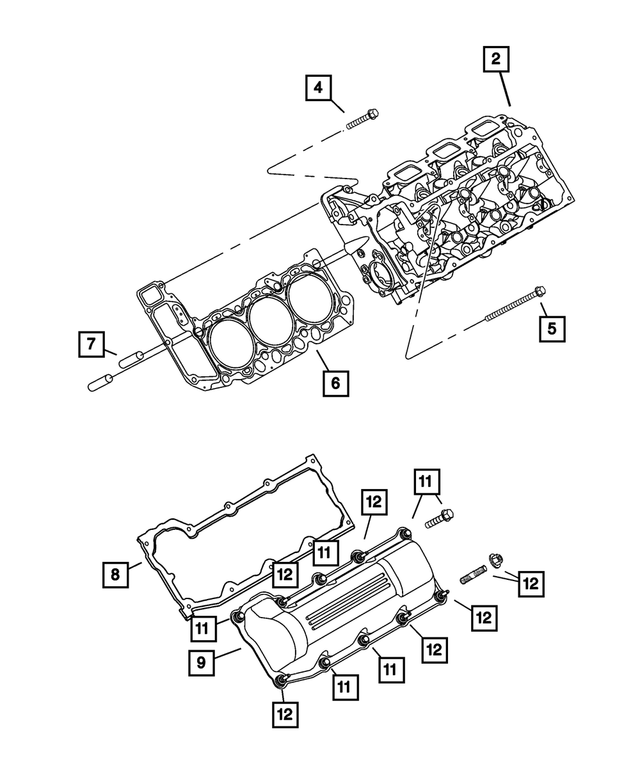 2002-2012 Mopar Cylinder Head Gasket 53020989AB | TascaParts.com