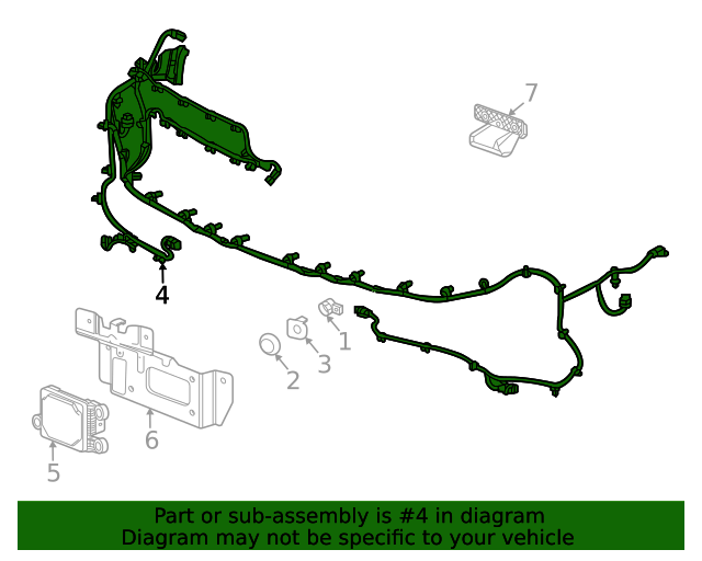 2021-2023 GMC Front Object Alarm Sensor Wiring Harness 84813509 | OEM ...