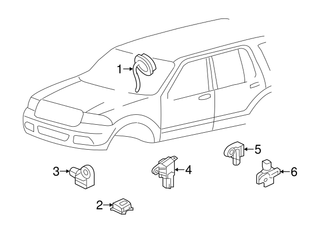 2014-2023 Ford Air Bag Impact Sensor FR3Z-14B004-A | OEM Parts Online