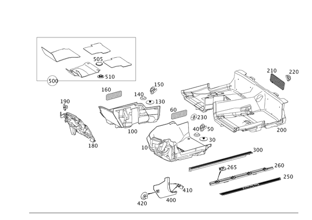 204-680-47-35 - Cover Rail 2012-2014 Mercedes-Benz C63 AMG | Mercedes ...