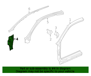 64131-TBA-305ZZ - Pillar, R Front (Lower) (Inner) - 2016-2020 Honda ...