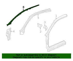64520-TBG-326ZZ - Inner Windshield Pillar 2019-2020 Honda Civic | Honda ...