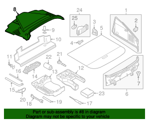 2008-2015 Audi Upper Trim 8J7-863-946-1F9 | Audi Parts