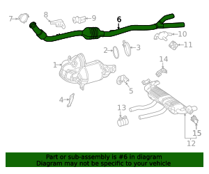 167-490-81-03 - Muffler & Pipe 2021-2023 Mercedes-Benz GLE 53 AMG ...