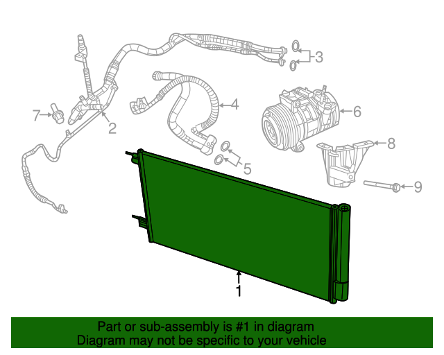2017-2020 Jeep Compass Condenser 68273402AB | TascaParts.com