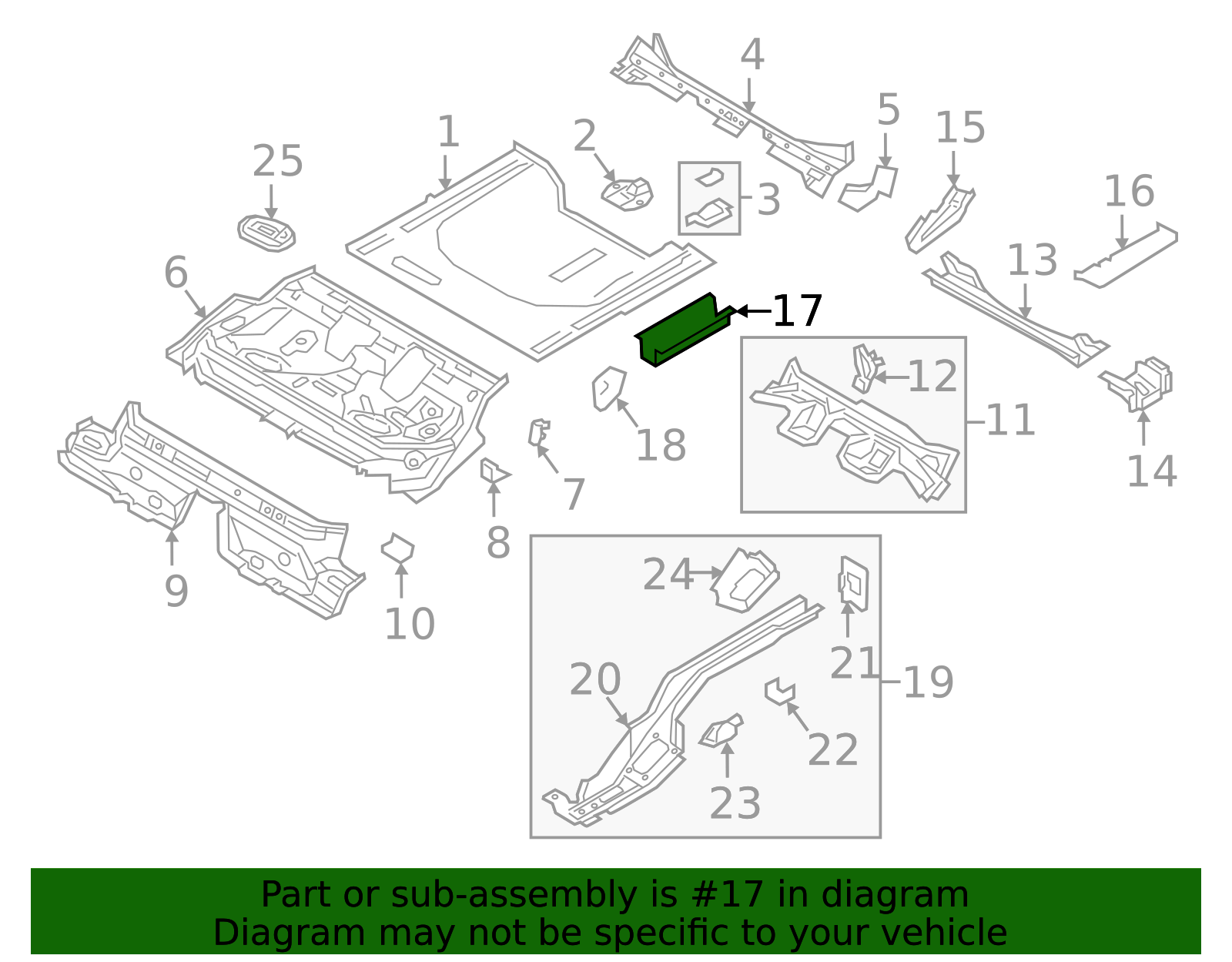 2021-2025 Volkswagen Jetta Rail Extension 5Q0-803-511-J | QuirkParts