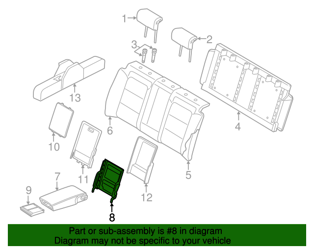 8K5-885-585-A - Mount Frame 2013-2016 Audi | Audi OEM Parts