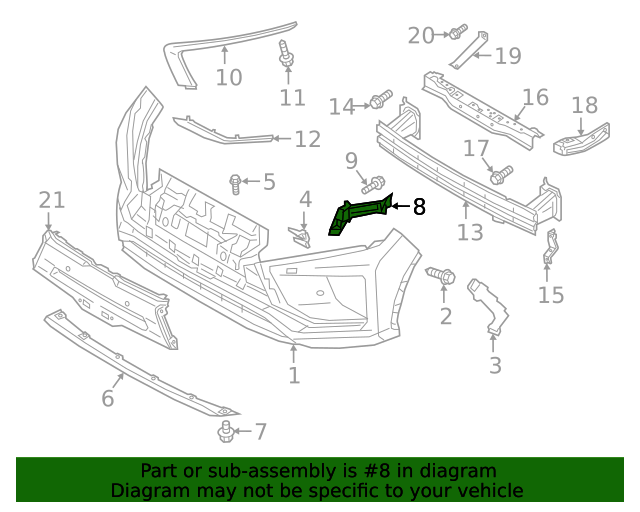 2018-2020 Mitsubishi Eclipse Cross Side Bracket 6400H655 | Auto Parts