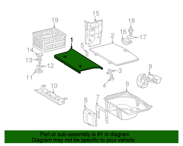 2002-2005 Mercedes-Benz Floor Cover 203-680-06-02-1A93 | MB OEM Parts