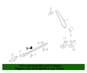 Genuine Audi N-103-180-01 | Rocker Molding Nut | FREE Shipping on Most ...