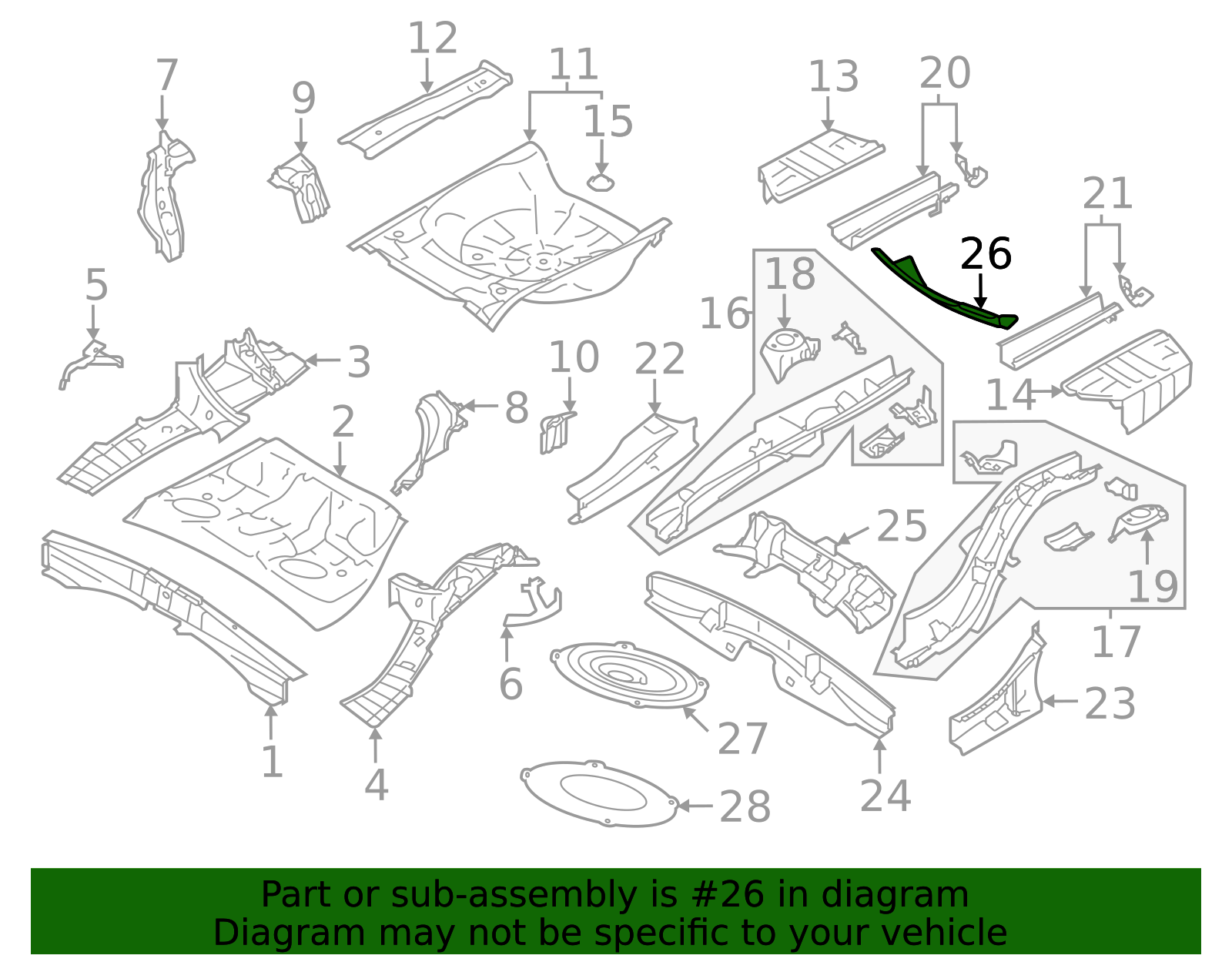 2017-2025 Subaru Cross-Member 52140FL3009P | Subaru Parts Store