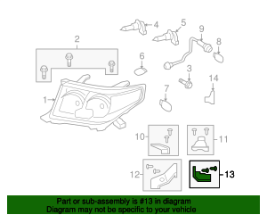 2008-2015 Toyota Land Cruiser Repair Bracket 81195-60050 | Toyota Parts ...