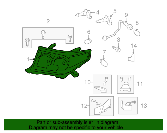 81170-60D03 - Composite Assembly Left - 2008-2011 Toyota Land Cruiser ...
