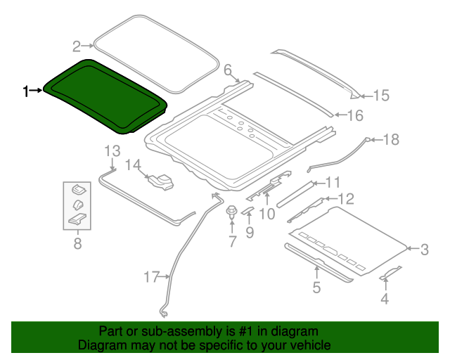 54-10-7-342-170 - Glass Panel - 2015-2018 BMW X4 | Buy BMW Parts Now