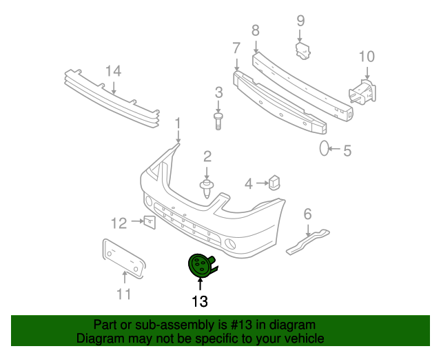 2002-2005 Nissan Hole Cover 62257-8J000 | OEM Parts Online