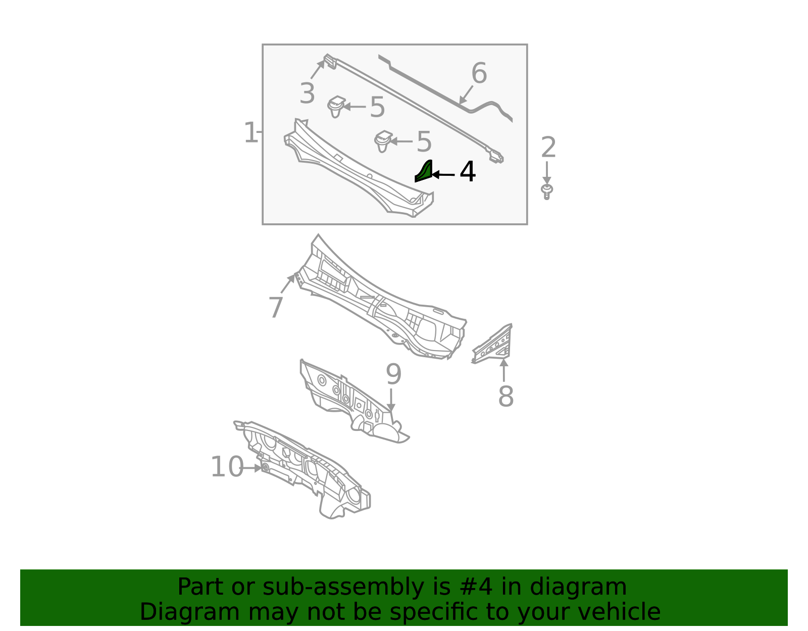 86442-R5100 - Side Seal 2021-2025 Kia Sorento | Kia.Parts Store