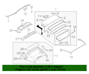 2017-2023 Mazda MX-5 Miata Side Weather-Strip N248-R1-411B | Florida ...