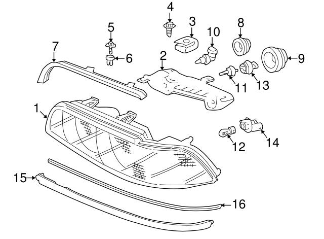 Genuine BMW 63-13-8-362-525 | Headlamp Assembly | FREE Shipping on Most ...