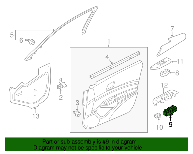 2013-2016 Acura Window Switch 35750-TX6-A01 | OEM Parts Online