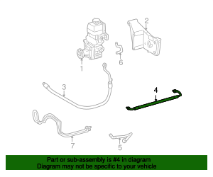 210-466-05-81 - Power Steering Pressure Hose 1995-1999 Mercedes-Benz ...