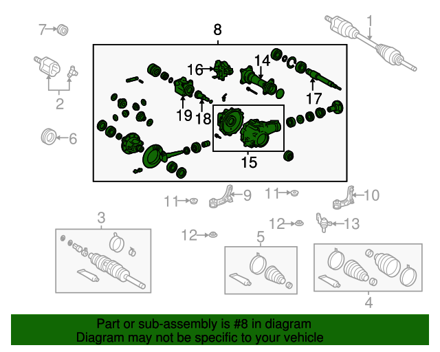 41110-34430 - Axle Assembly - 2000-2006 Toyota | OEM Genuine Toyota Parts