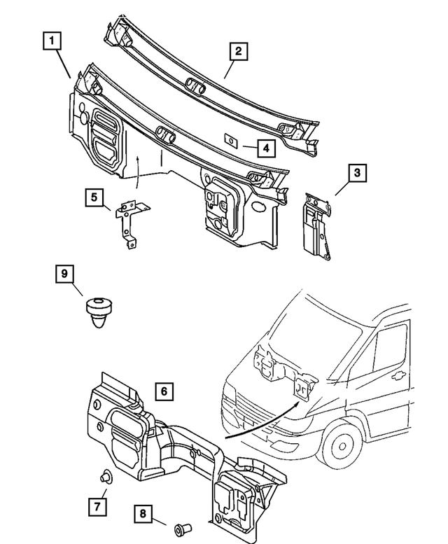 2003-2006 Dodge Dash Panel-Engine Compartment Silencer 5122526AA | My ...