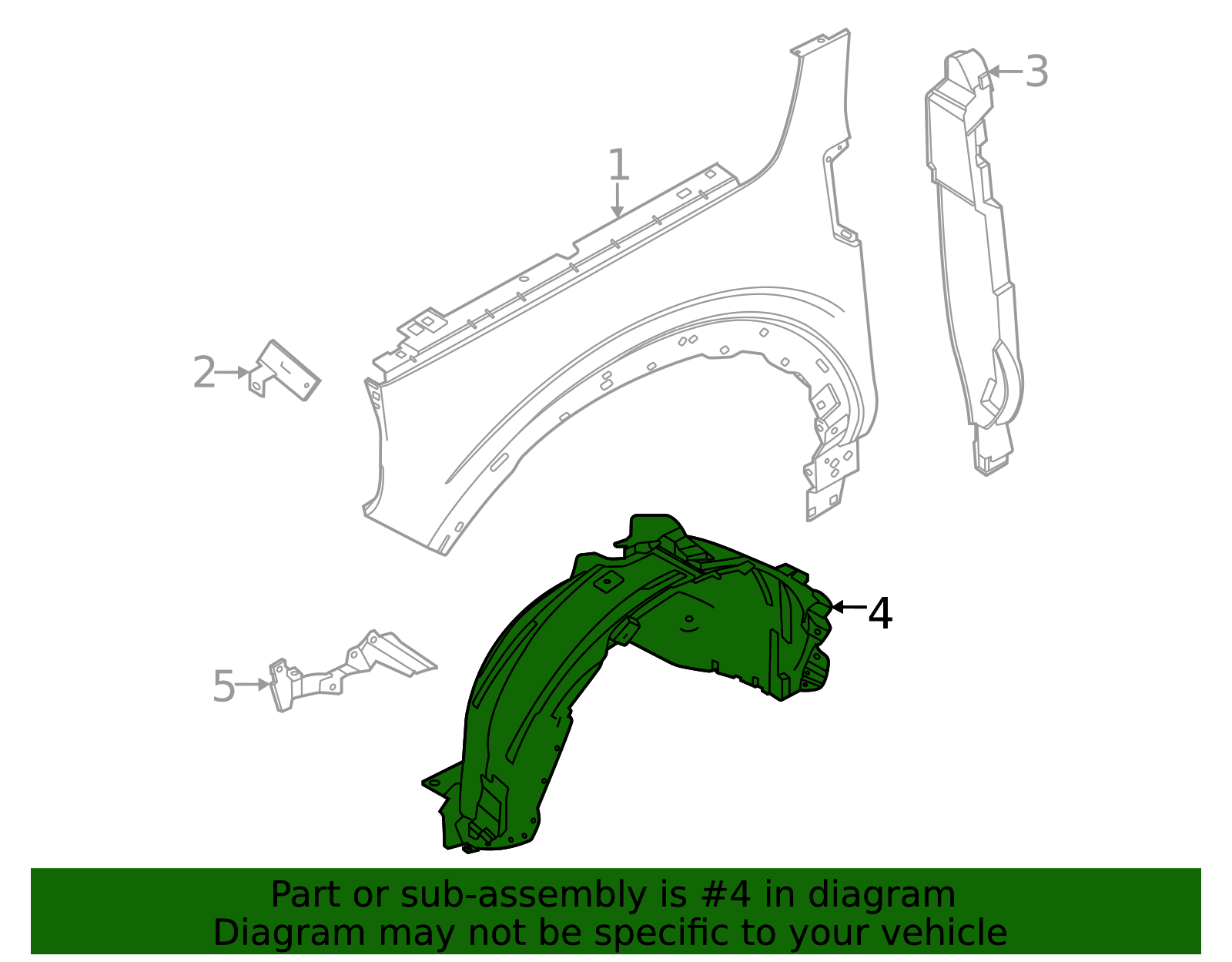 2021-2024 Ford Bronco Sport Fender Splash Shield M1PZ-16103-C | Varsity ...
