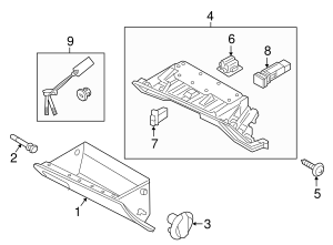 Hyundai - 84523-B1000-TRY - Glove Box Door Stopper - 2015-2023 Hyundai ...