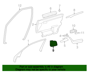 202-727-01-88-9051 - Speaker Grille 1994-1997 Mercedes-Benz | Mercedes ...