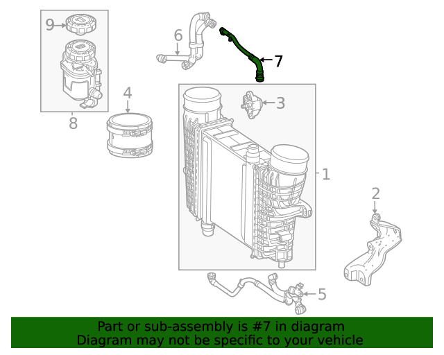 177-501-38-01 - Coolant Hose 2020-2021 Mercedes-Benz CLA 45 AMG ...