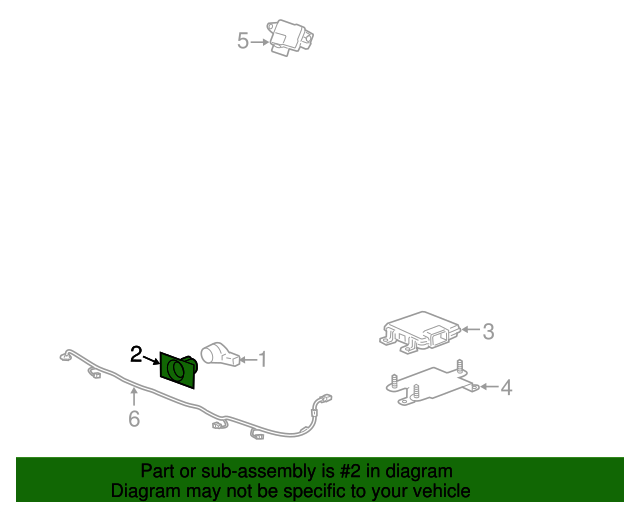 2007-2014 GM Primed Passenger Side Rear Park Assist Sensor Housing ...